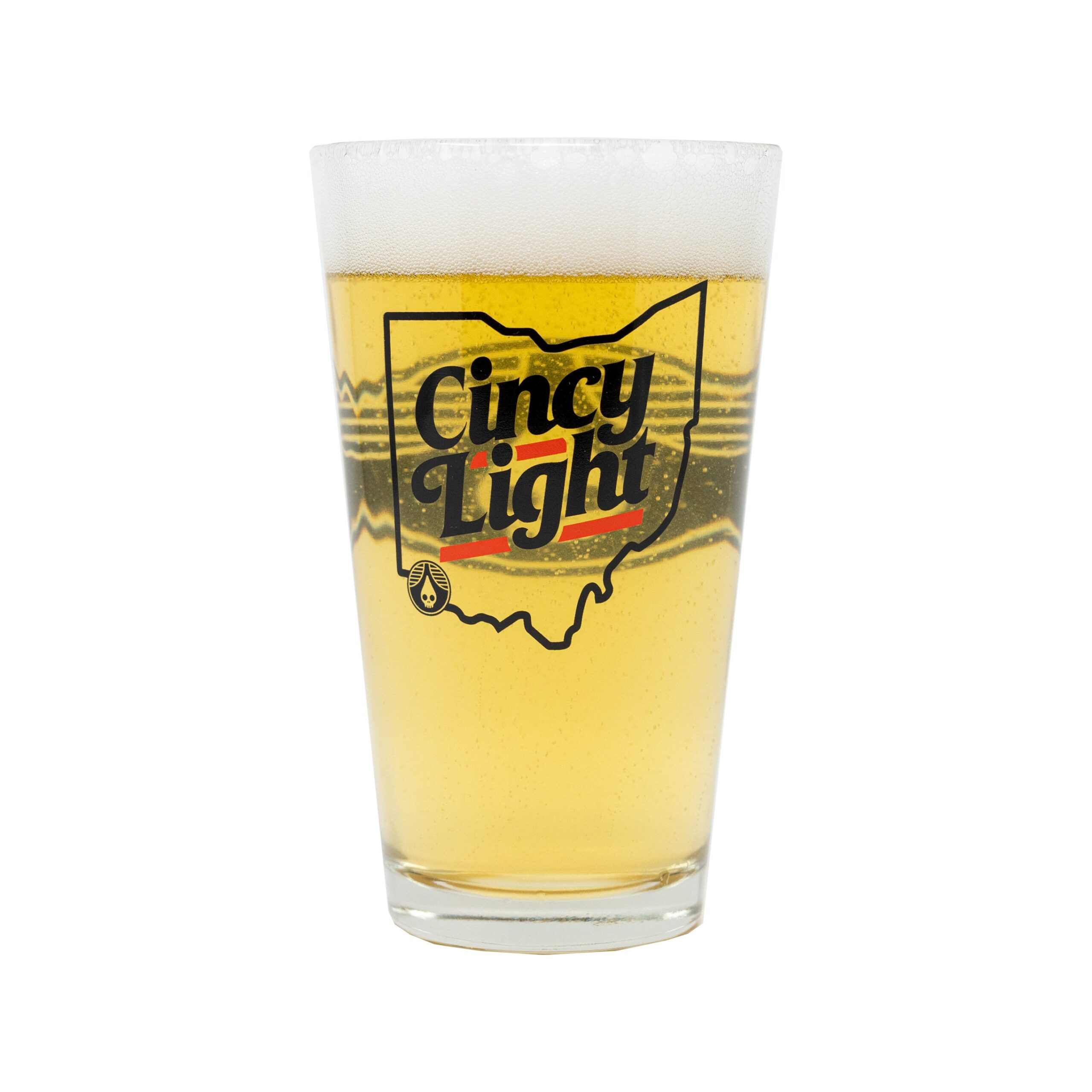 Cincy Light Ohio Pint Glass - Cincy Light Lager, A Rhinegeist + Cincy ...